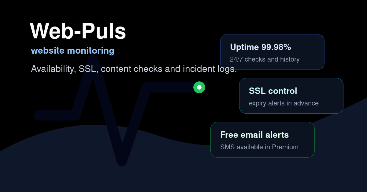 Проверить сайт онлайн — доступность, HTTP, DNS и SSL | Web-Puls.ru